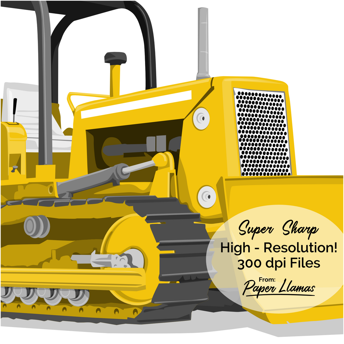 Bulldozer Printable – Paper Llamas