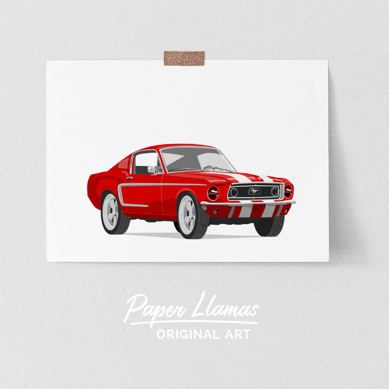 Mustang Printable – Paper Llamas